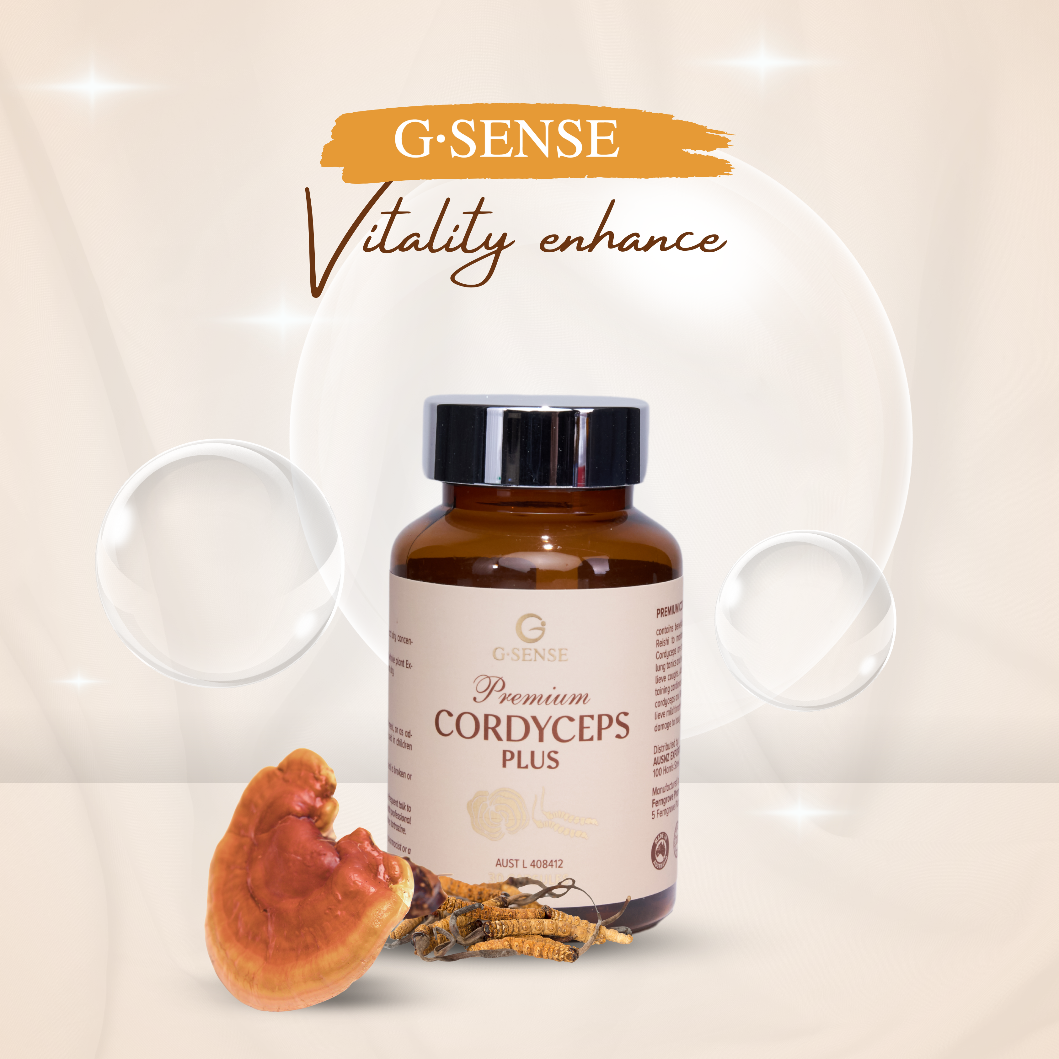Cordyceps & Reishi Mushroom Supplement – G.SENSE